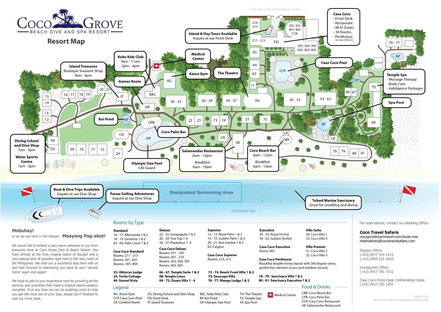 Resort Map - Coco Grove Beach Resort, Siquijor, Philippines - Coco ...